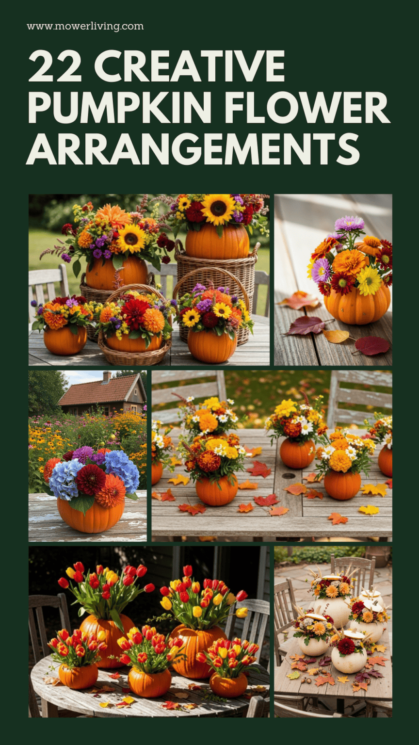22 Pumpkin Flower Arrangements for a Cozy Fall Table Display
